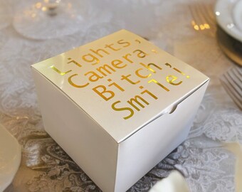 Gold Tuck Top Gift Boxes, Gold Foil Gift Box, Gold Box, Christmas Gift ...