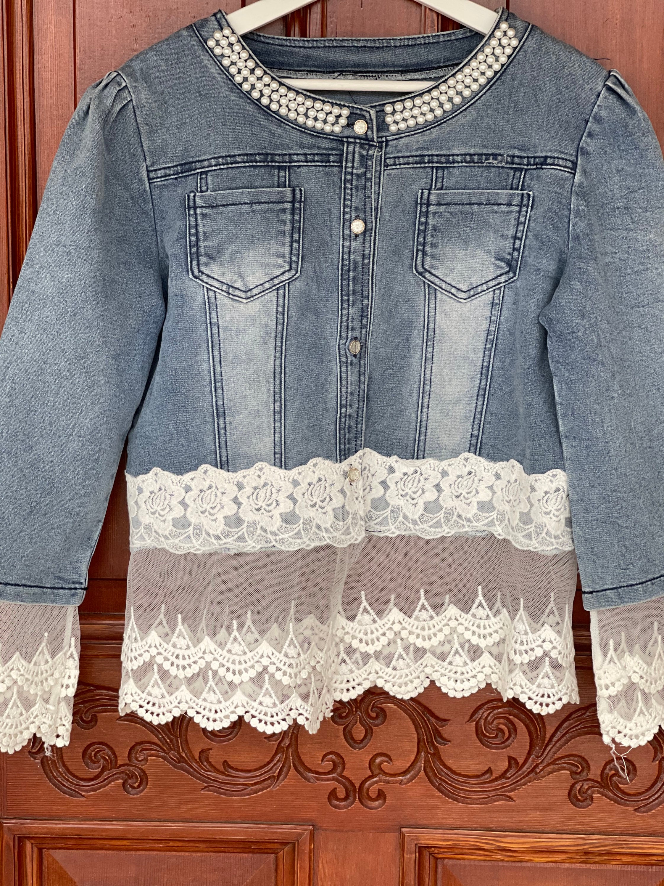 Bride Jean Jacket Jean Jacket With Lace Wedding Jean Jacket - Etsy
