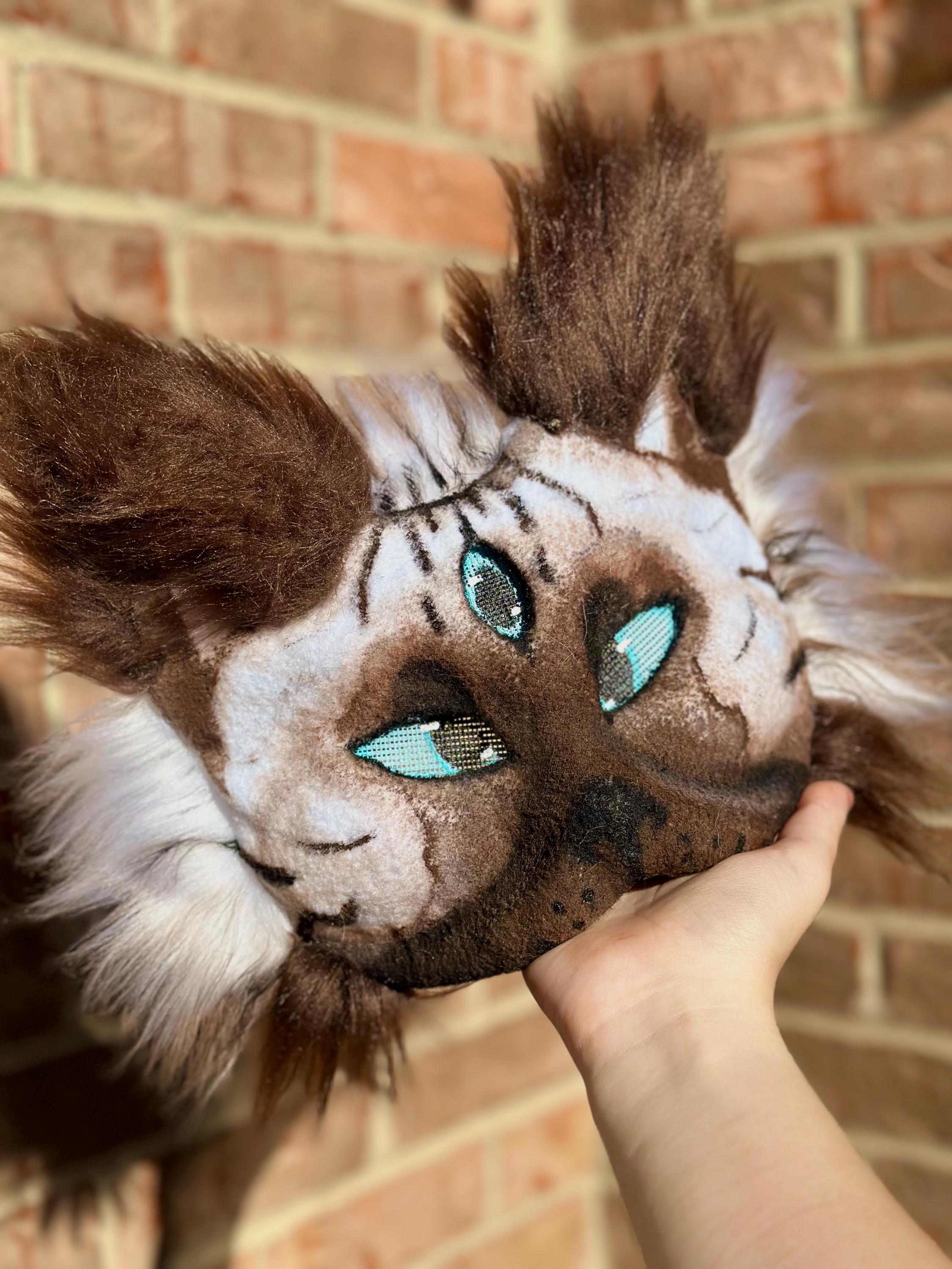 Siamese Cat Mask // Cat Therian Mask // White and Brown Cat Mask // - Etsy