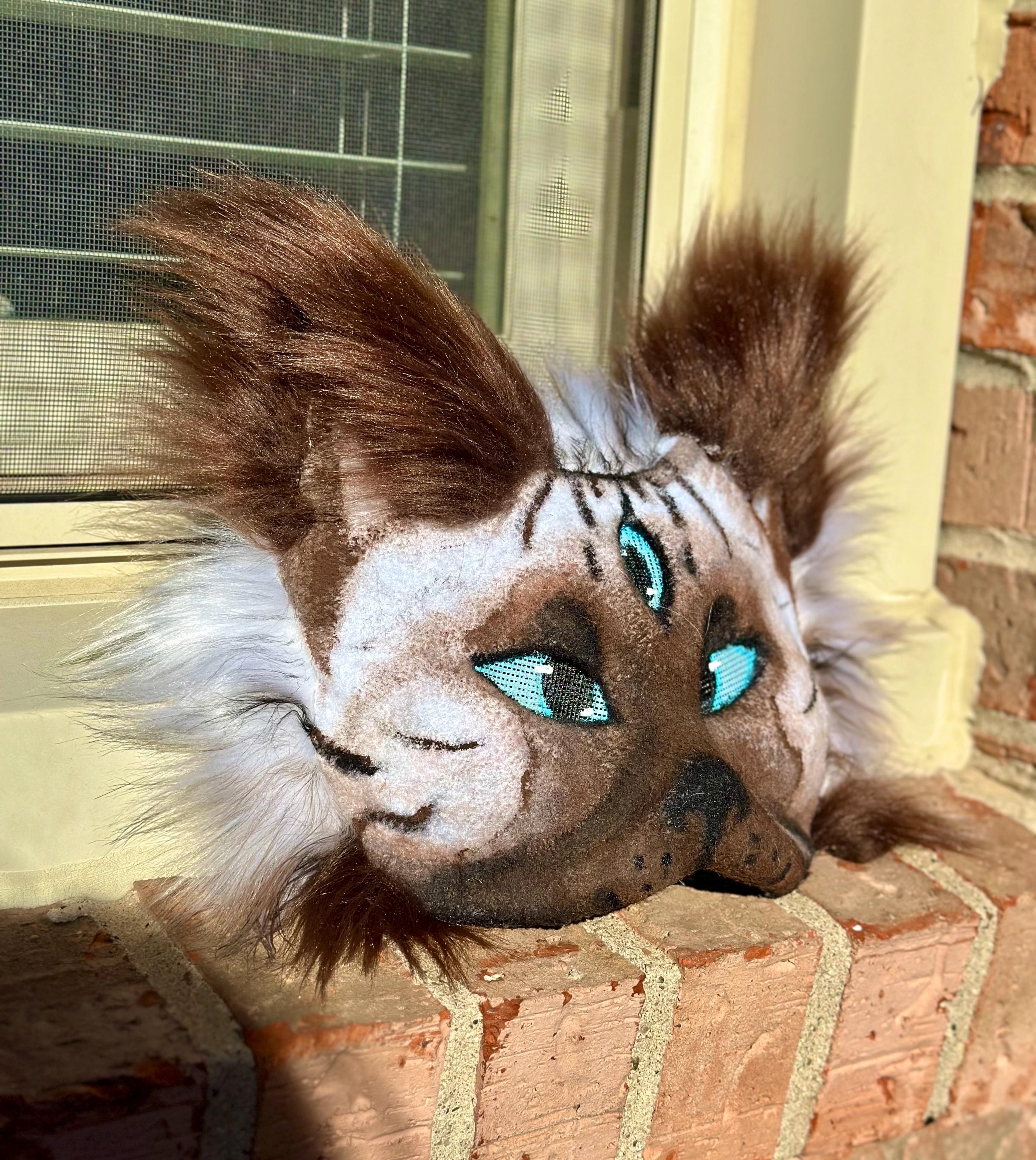 Siamese Cat Mask // Cat Therian Mask // White and Brown Cat Mask // - Etsy