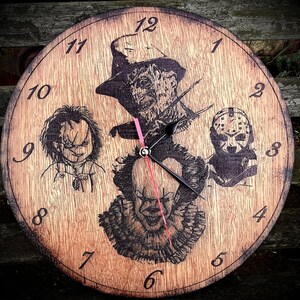 Horror Clocks Customised With up to 4 Characters of Your Choice - Etsy