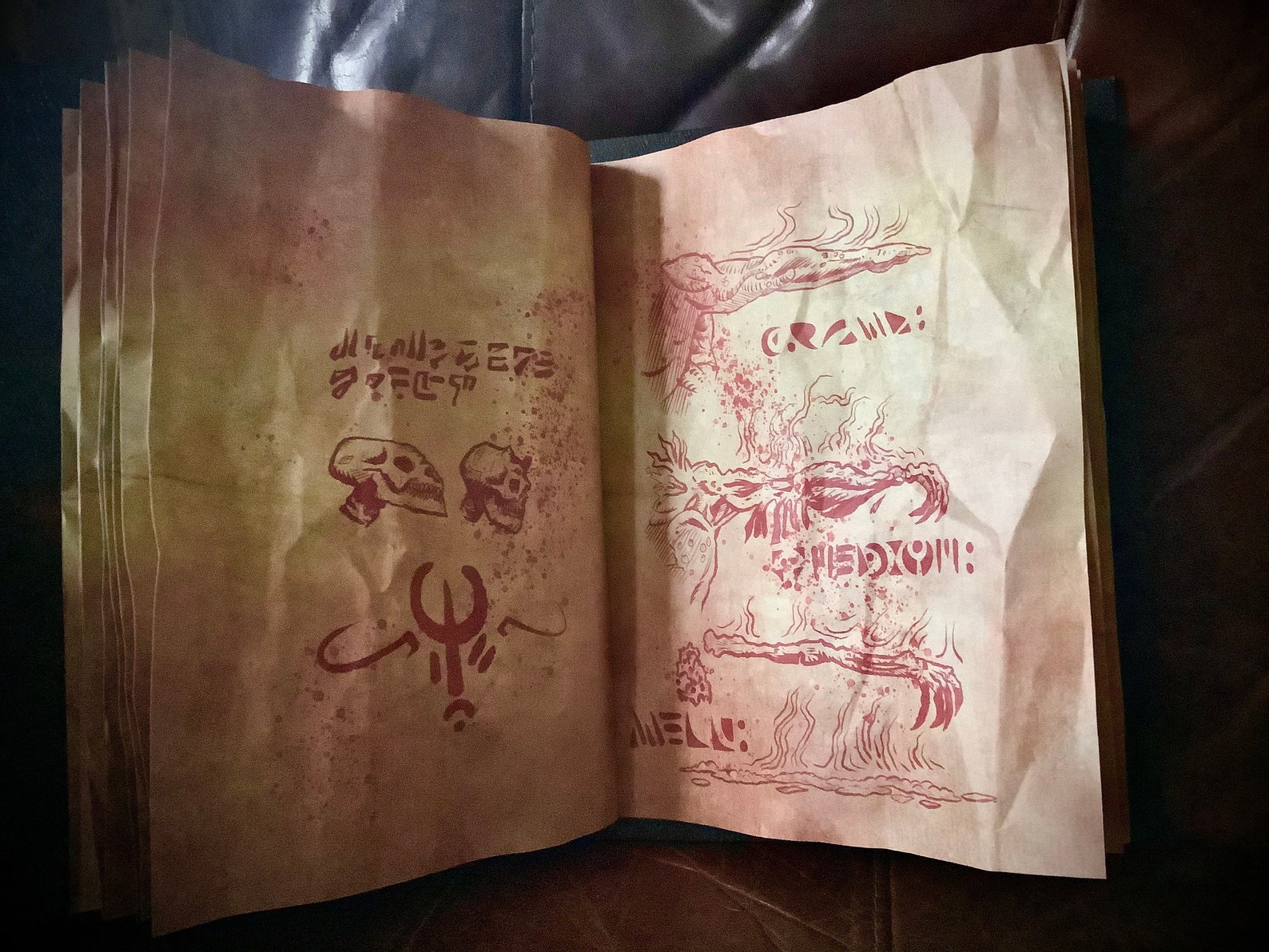 Blood Red Evil Dead Necronomicon Replica Book 1981 - Etsy