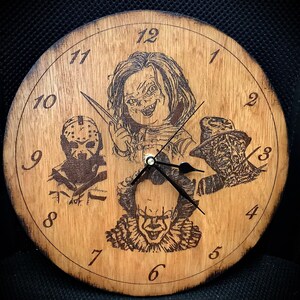 Horror Clocks Customised With up to 4 Characters of Your Choice - Etsy
