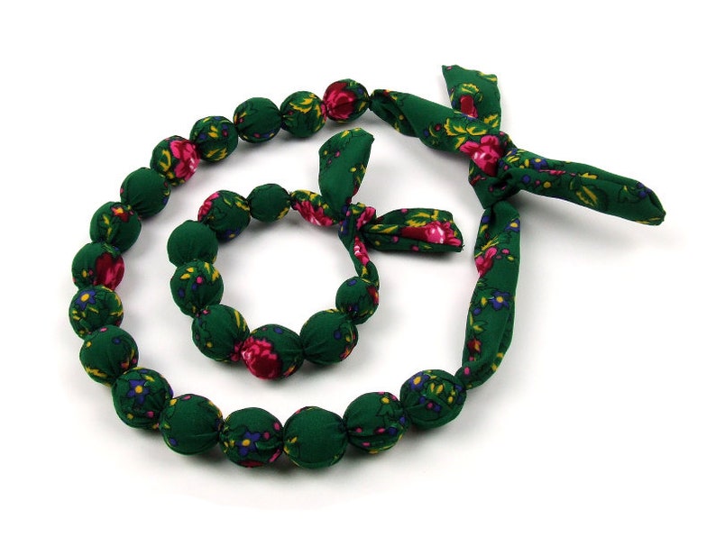 Polish Folk Beads a Set of a Necklace and Bracelet Handmade | Etsy