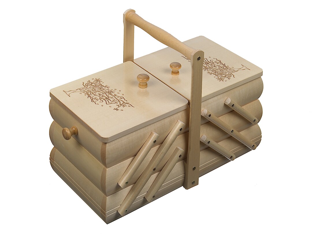 Small Wooden Sewing Box, Thread Box, Organizer for Small Items ...
