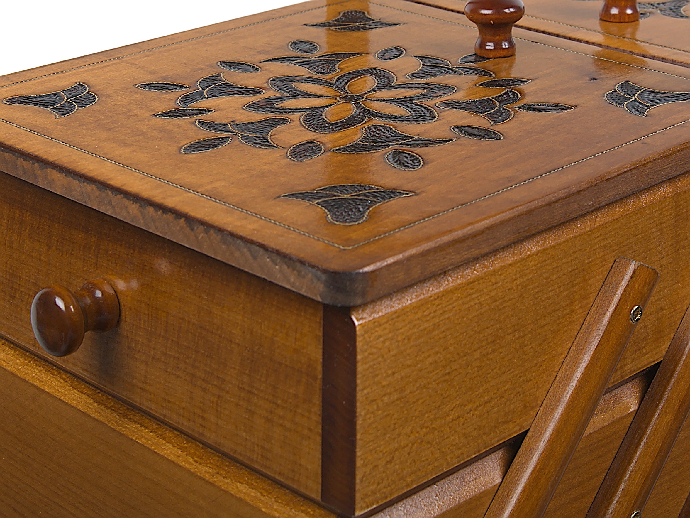 Big Wooden Sewing Box, Thread Box, Organizer for Small Items, Foldable ...