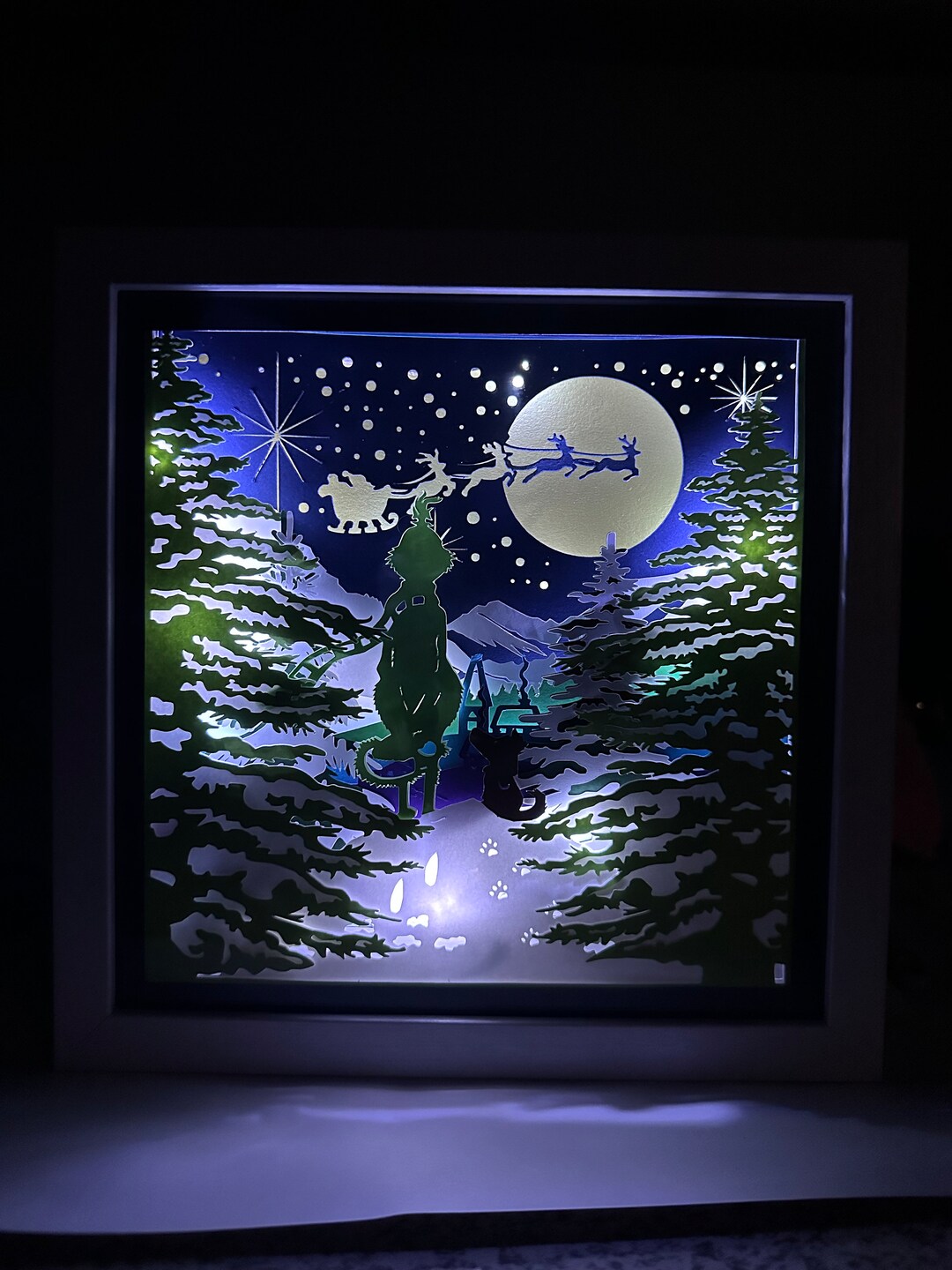 Grinch 3D Layered Shadow Box - Etsy