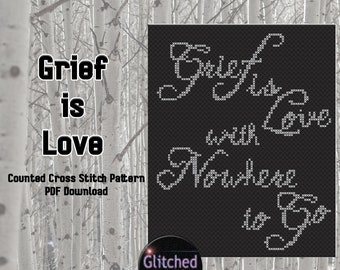 Grief Cross Stitch Pattern - Etsy