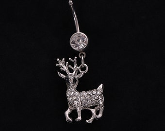 Deer Belly Button Ring - Etsy