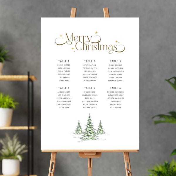 Christmas Party Table Plan - Etsy UK
