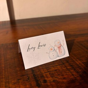 Christmas Name Cards | Name Tags | Place Cards | Santa | Snowmen ...