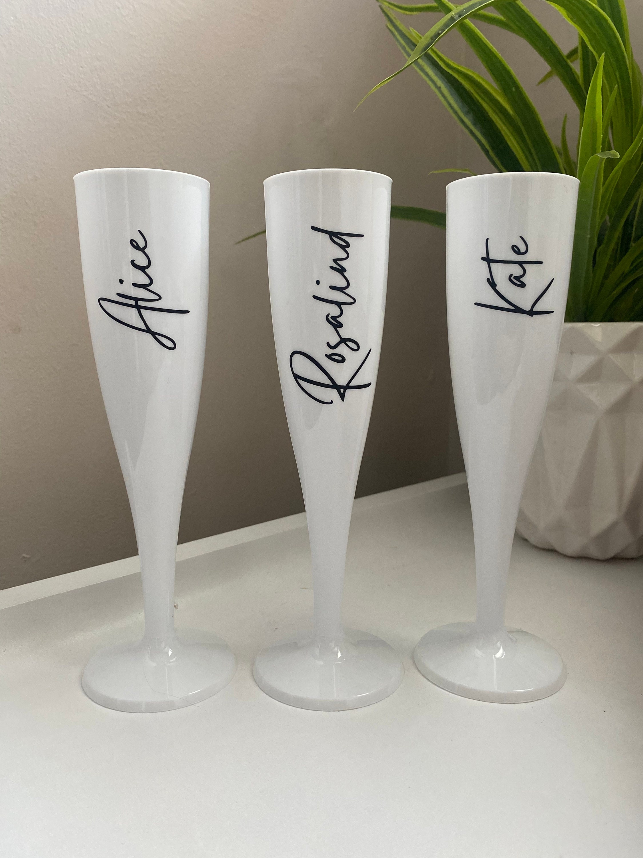 Personalised White Plastic Flute FLUTES INCLUDED - Etsy UK