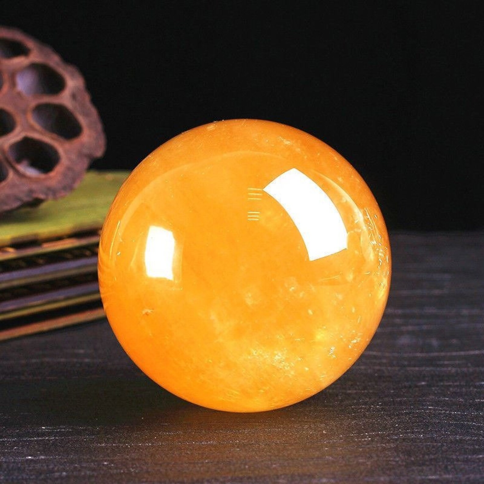 Natural Citrine Calcite Crystals Ball Citrine Calcite Quartz - Etsy
