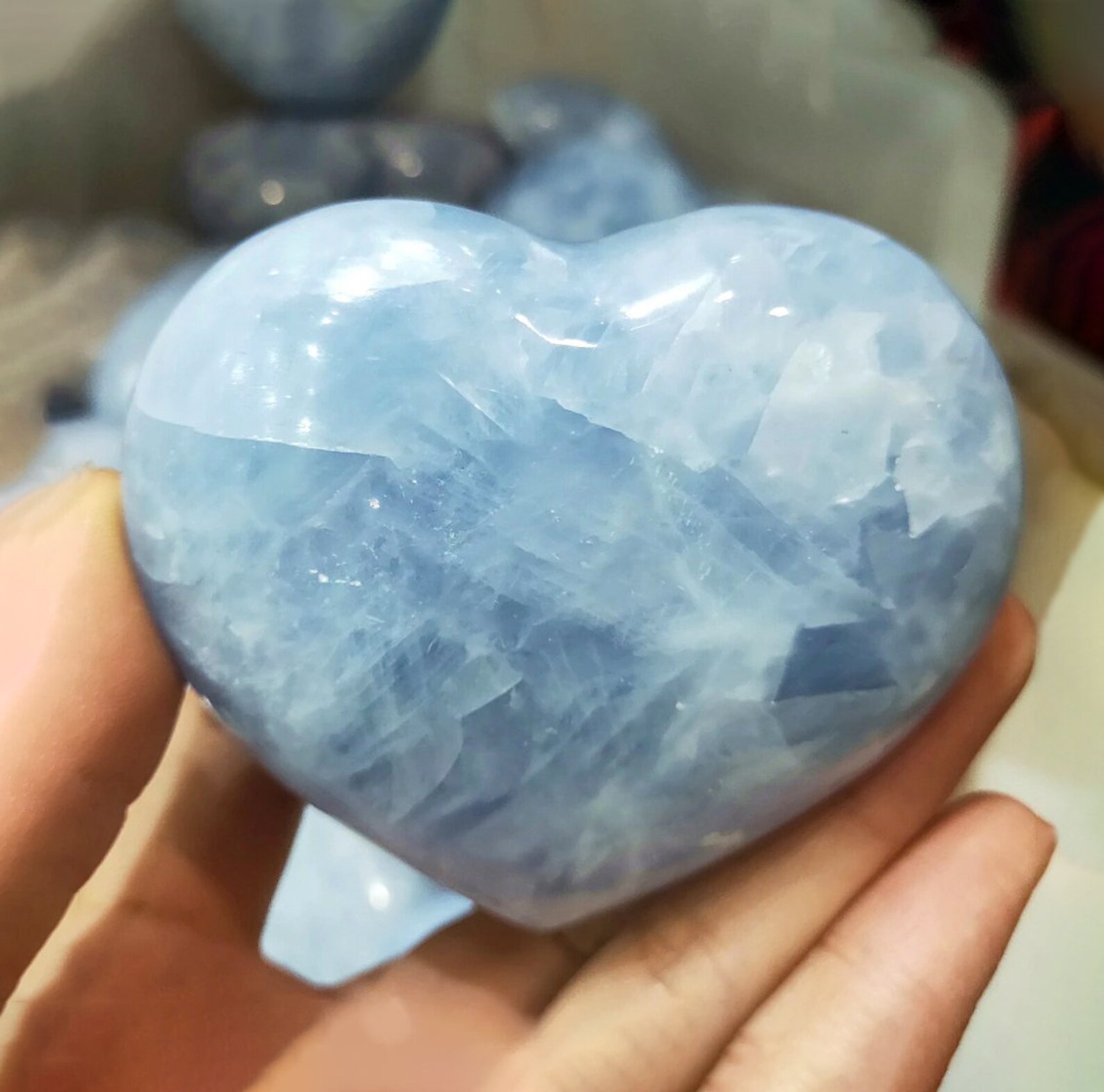 Natural Celestite Crystal Heart Hand Made Celestite Crystal - Etsy
