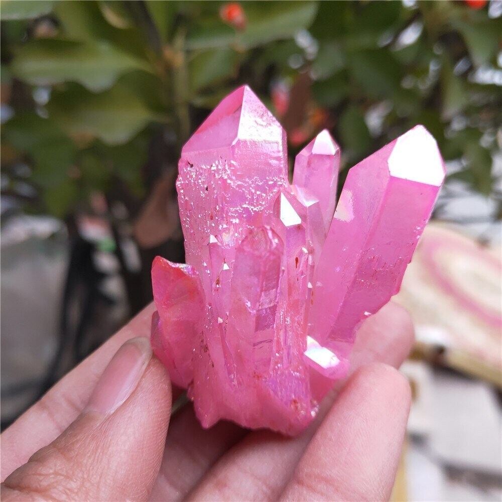 Aura Crystal Cluster Pink Pink Angel Aura Crystal Cluster - Etsy