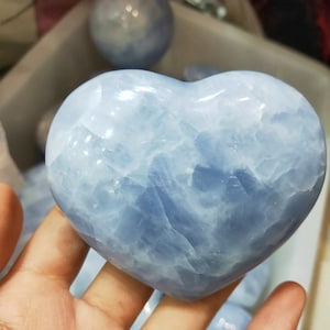 Natural Celestite Crystal Heart Hand Made Celestite Crystal Heart ...