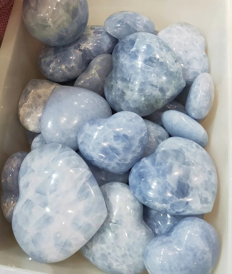 Natural Celestite Crystal Heart Hand Made Celestite Crystal - Etsy