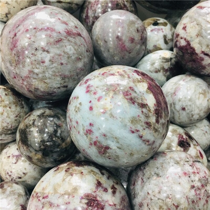 Rubellite Sphere Rubellite Crystal Ball Natural Rare - Etsy