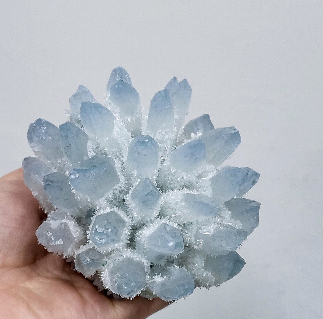 Blue Phantom Quartz Crystal Cluster Stones Mineral Reiki - Etsy