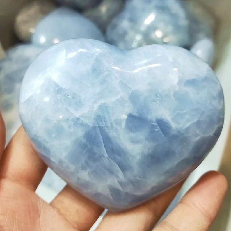 Natural Celestite Crystal Heart Hand Made Celestite Crystal - Etsy