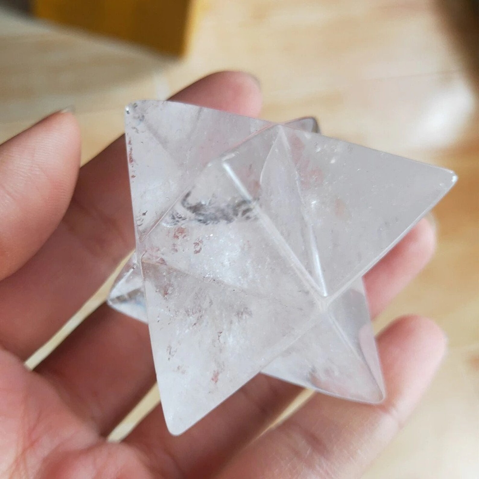 Natural Clear Crystal Merkabah Pendulum Crystal Merkabah - Etsy