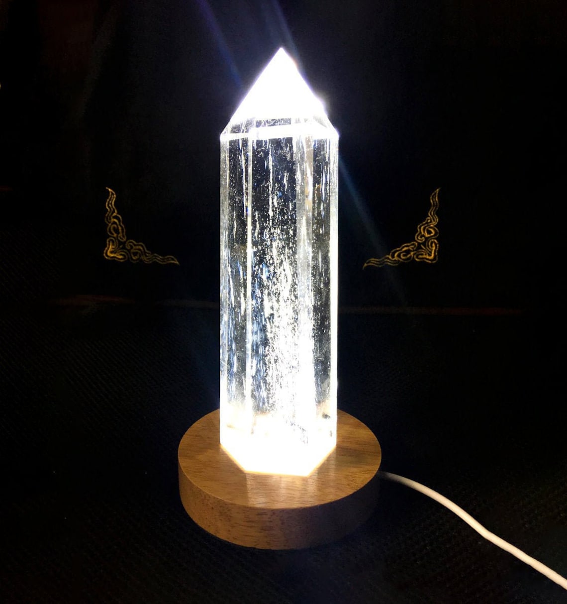 Huge Clear Crystal Lamp Crystal Tower Lamp Giant Clear - Etsy New Zealand