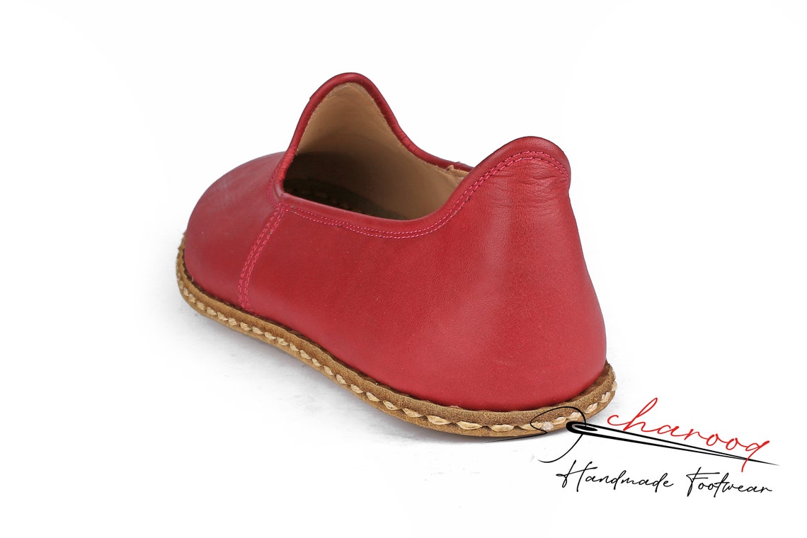 Men's Heritage, Comfort Leather Shoes, Chilli Red Color House Shoes ...