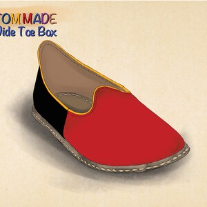 Wide Toe Box, Personalized Color, Genuine Leather Flat Comfort Shoes ...