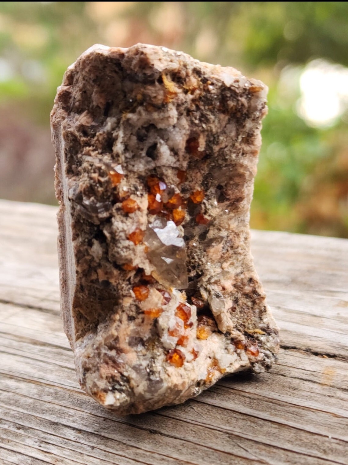 Spessartine Garnet Cluster With Smoky Quartz Specimen From Afghanistan ...