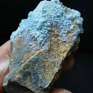 Natural Blue Gibbsite Crystal, Unique Gibbsite Mineral, Rare Gem Grade ...