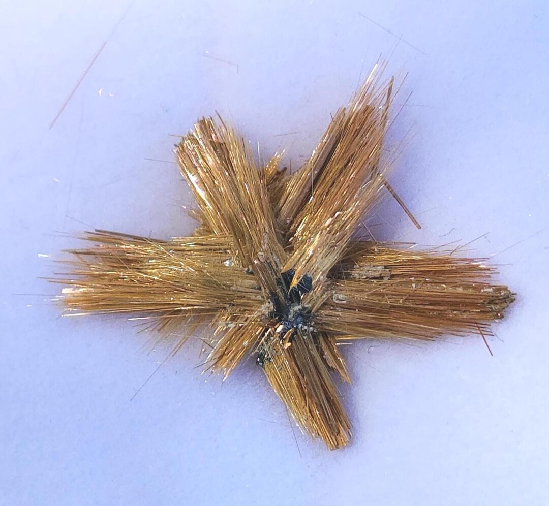 Stunning Star Shaped Golden Rutile With Hematite From Brazil, Star ...