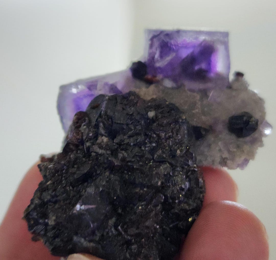 Blue Phantom Fluorite on Sphalerite From Elmwood Mine, Smith County ...
