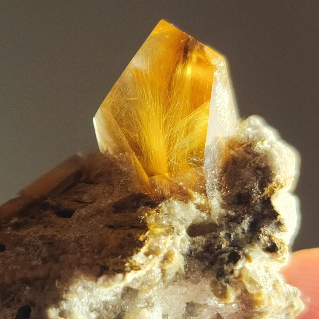 Rare Terminated Golden Rutile Quartz Specimen From Khaplu, Unique and ...
