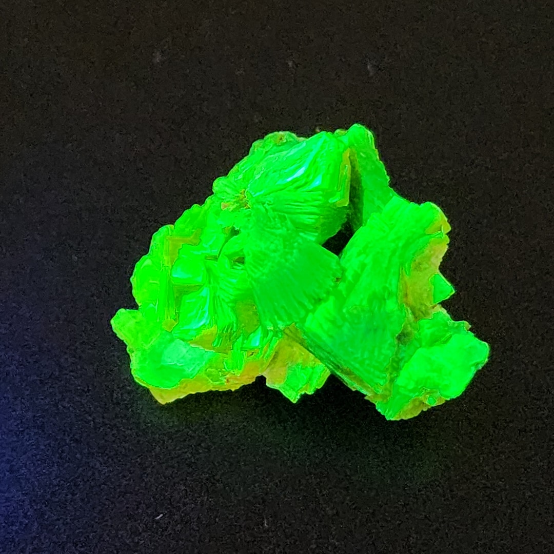 Super Rare Autunite Cluster Fluorescent From Autun France, Unique ...