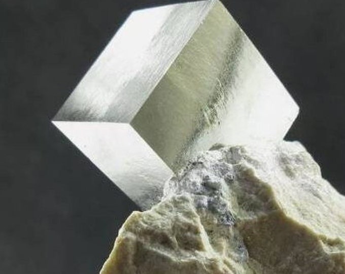 Rare Flawless Specimen of Pyrite Crystal on Matrix From Spain, Rare ...