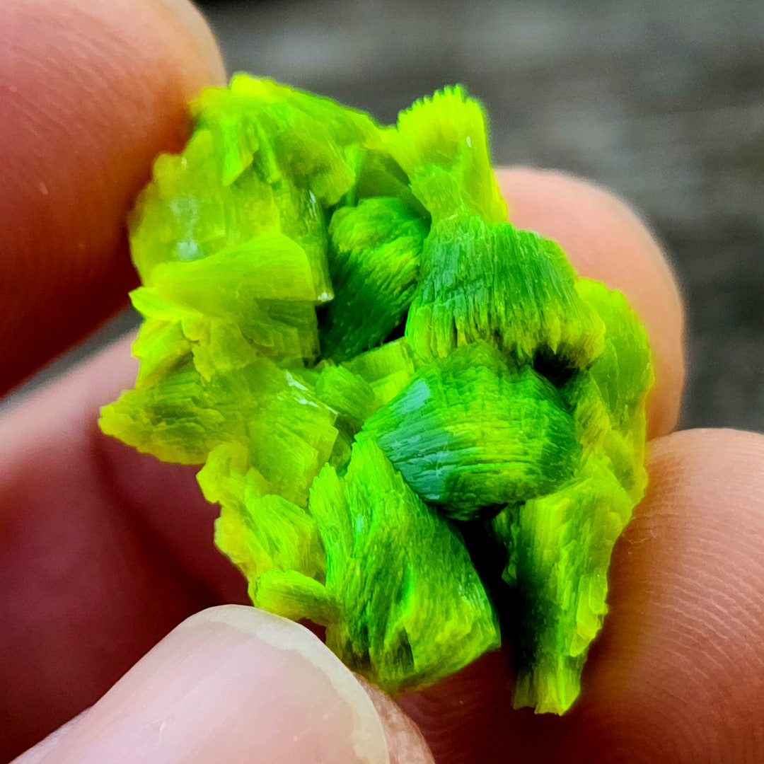 Super Rare Autunite Cluster Fluorescent From Autun France, Unique ...