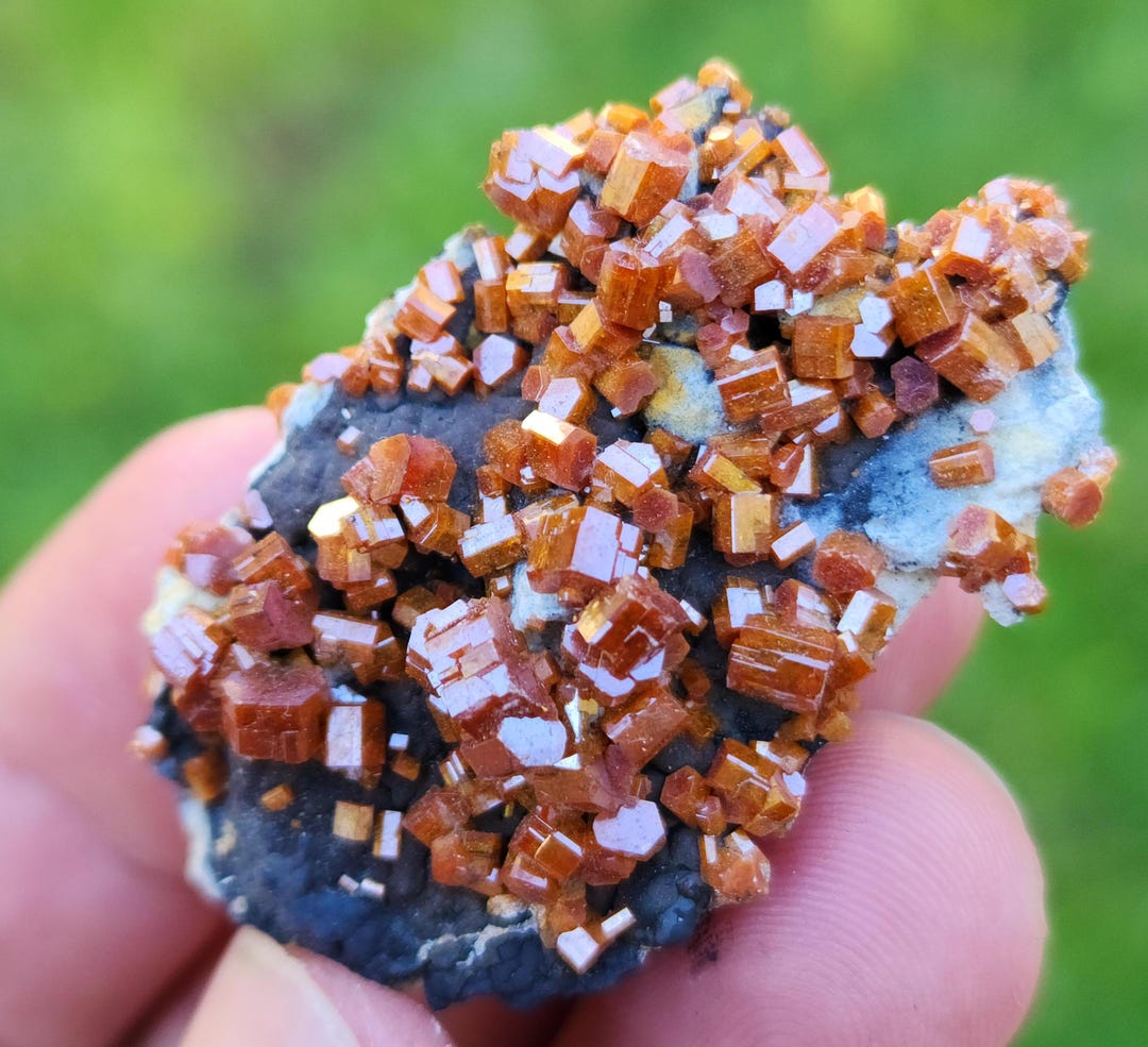 Exceptional Vanadinite on Goethite Specimen From Morocco, Rare Mineral ...