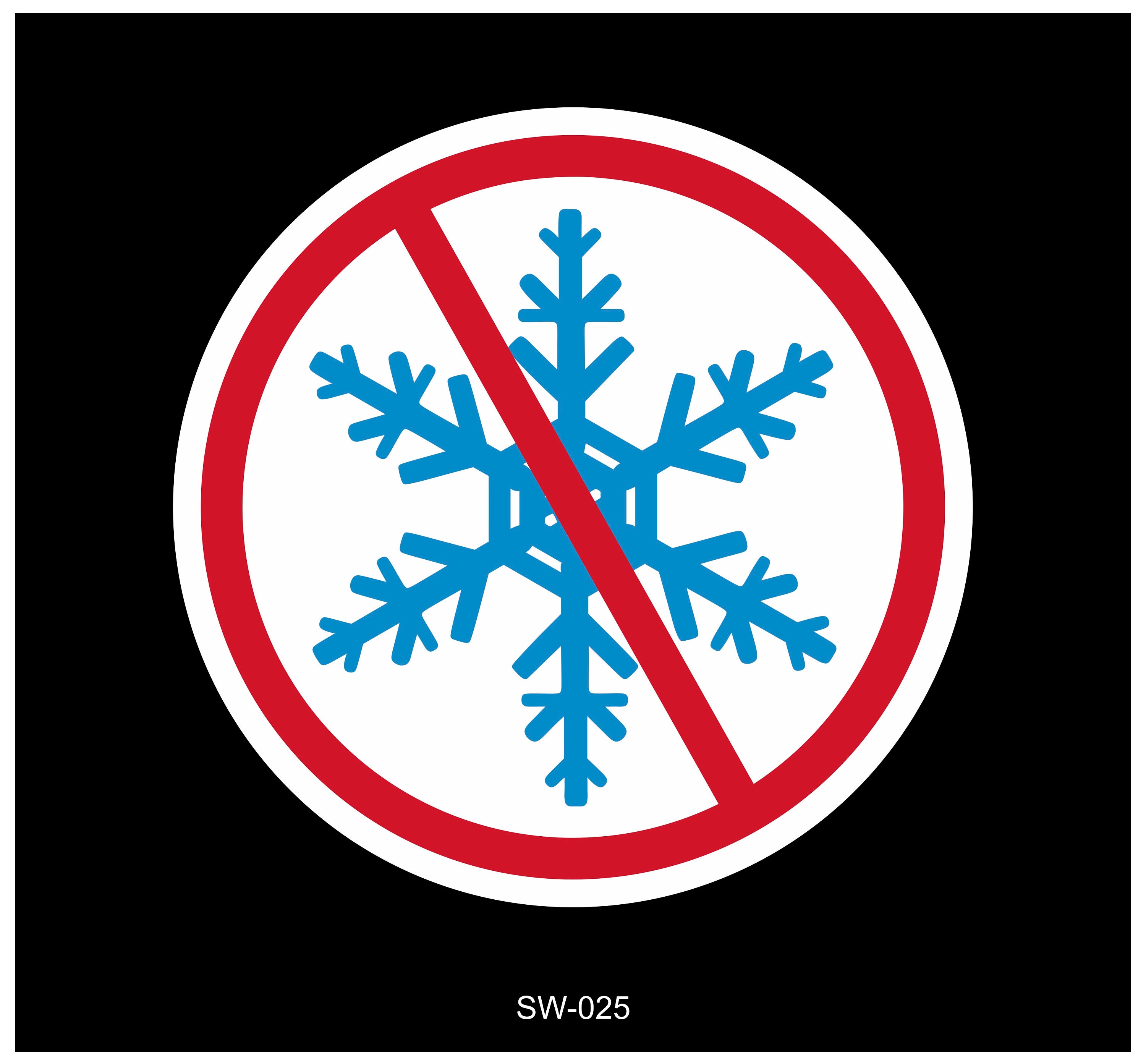 No Snowflake Contour Cut Sticker | Etsy