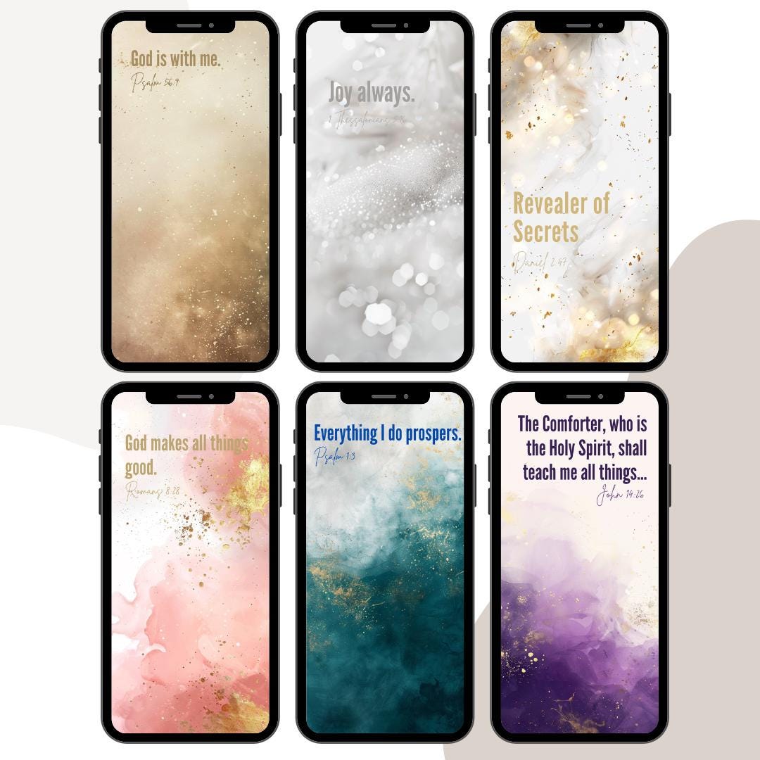 Sparkling Marble Scripture Study Wallpaper Templates | Editable Canva ...