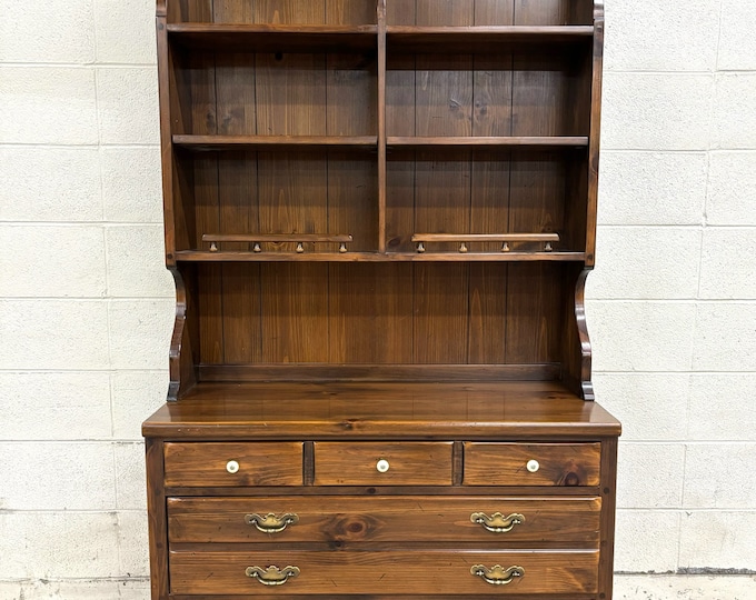 Vintage Ethan Allen Custom Room Plan CRP Antiqued Pine Old Tavern Chest ...