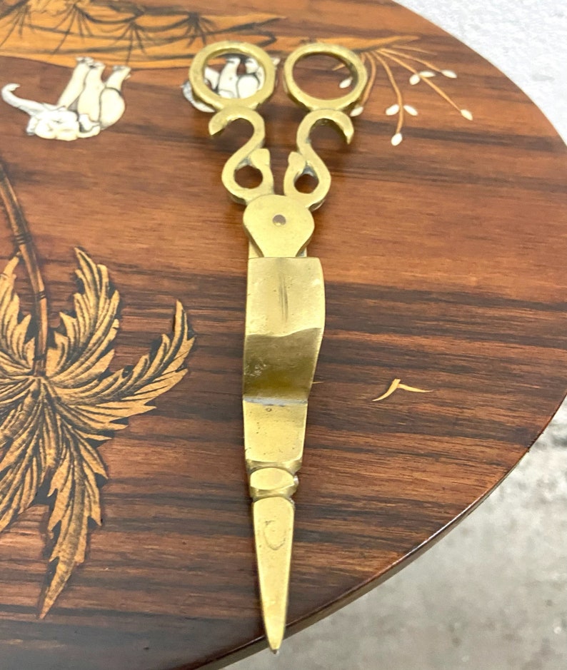 Vintage Brass Cigar Snuffer Cutter Scissors - Etsy