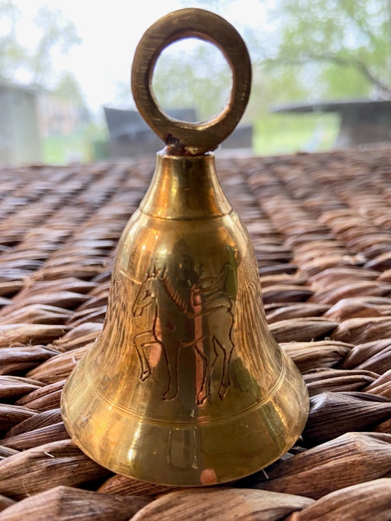 Vintage Brass Unicorn Bell - Etsy