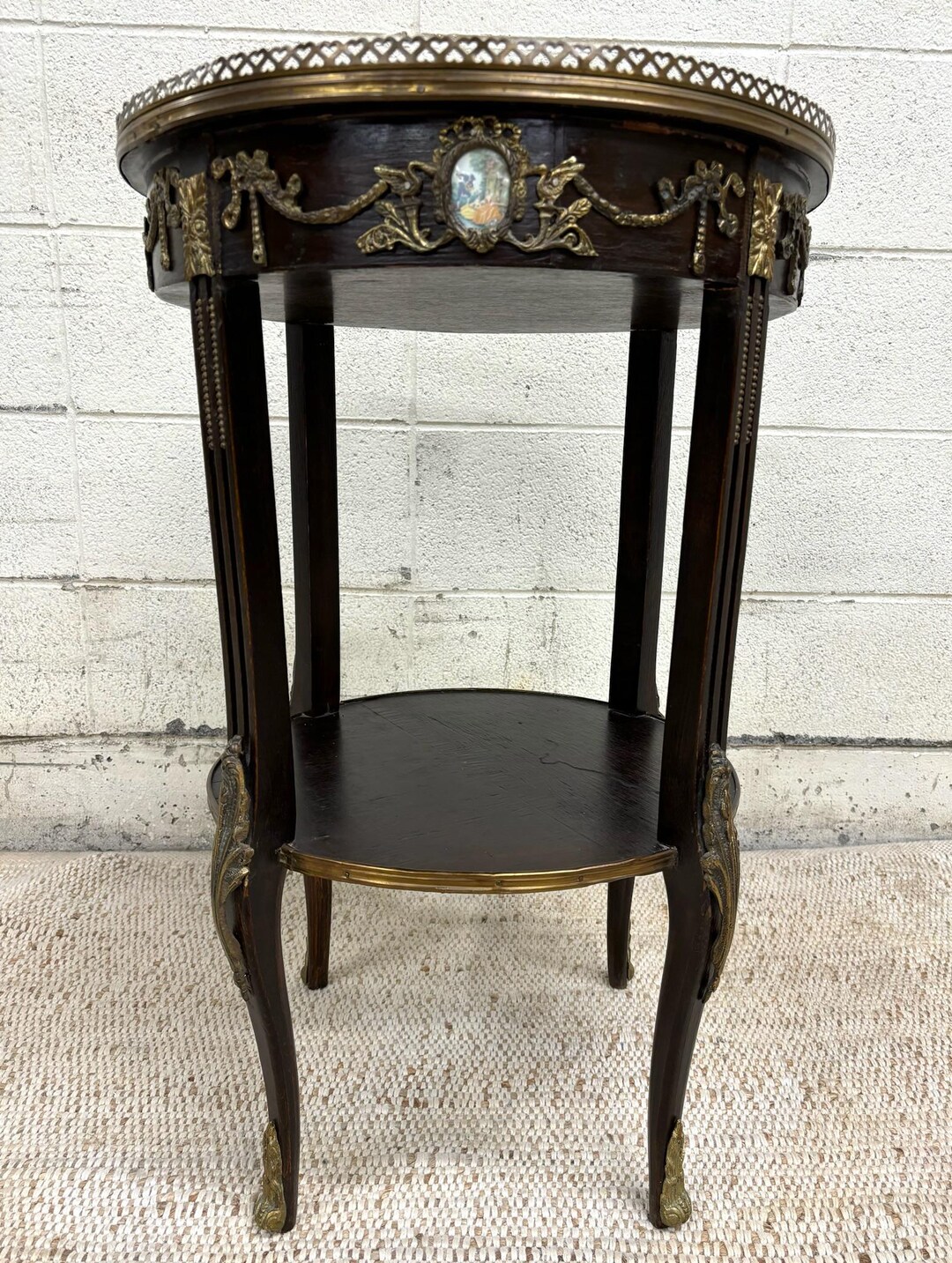 Vintage French Neoclassical Louis XVI Style Marquetry Side Accent Table ...