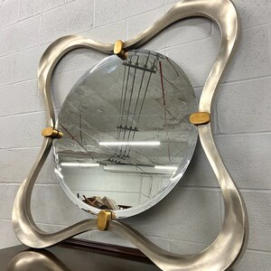 Vintage MCM Bassett Mirror Co Silver With Gold Leaf Mirror - Etsy