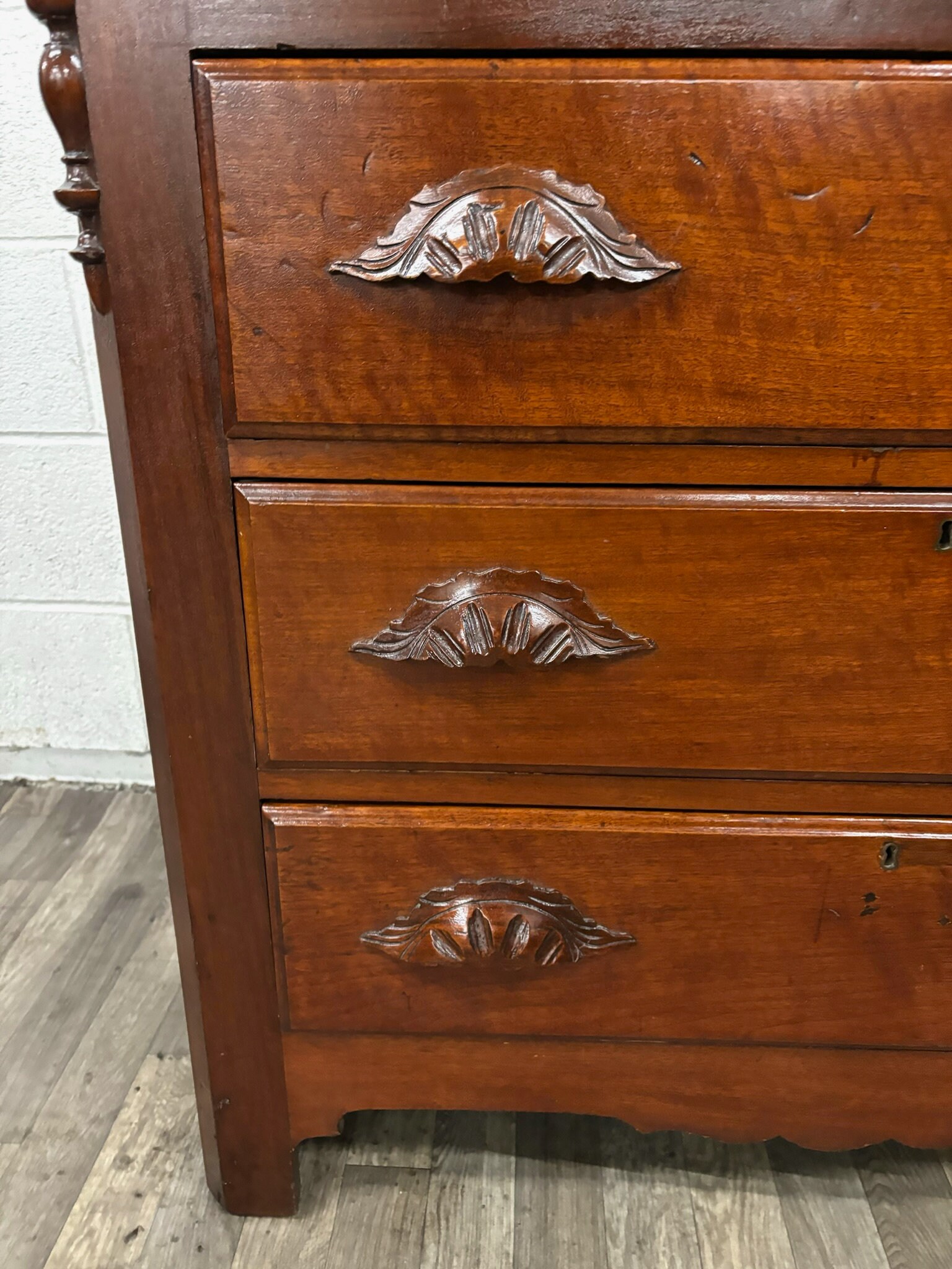 Antique Victorian Eastlake Marble Inlay Gentleman s Dresser Commode Etsy