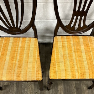 Vintage Yates Duncan Phyfe Hepplewhite Style Shield Back Dining Chairs ...