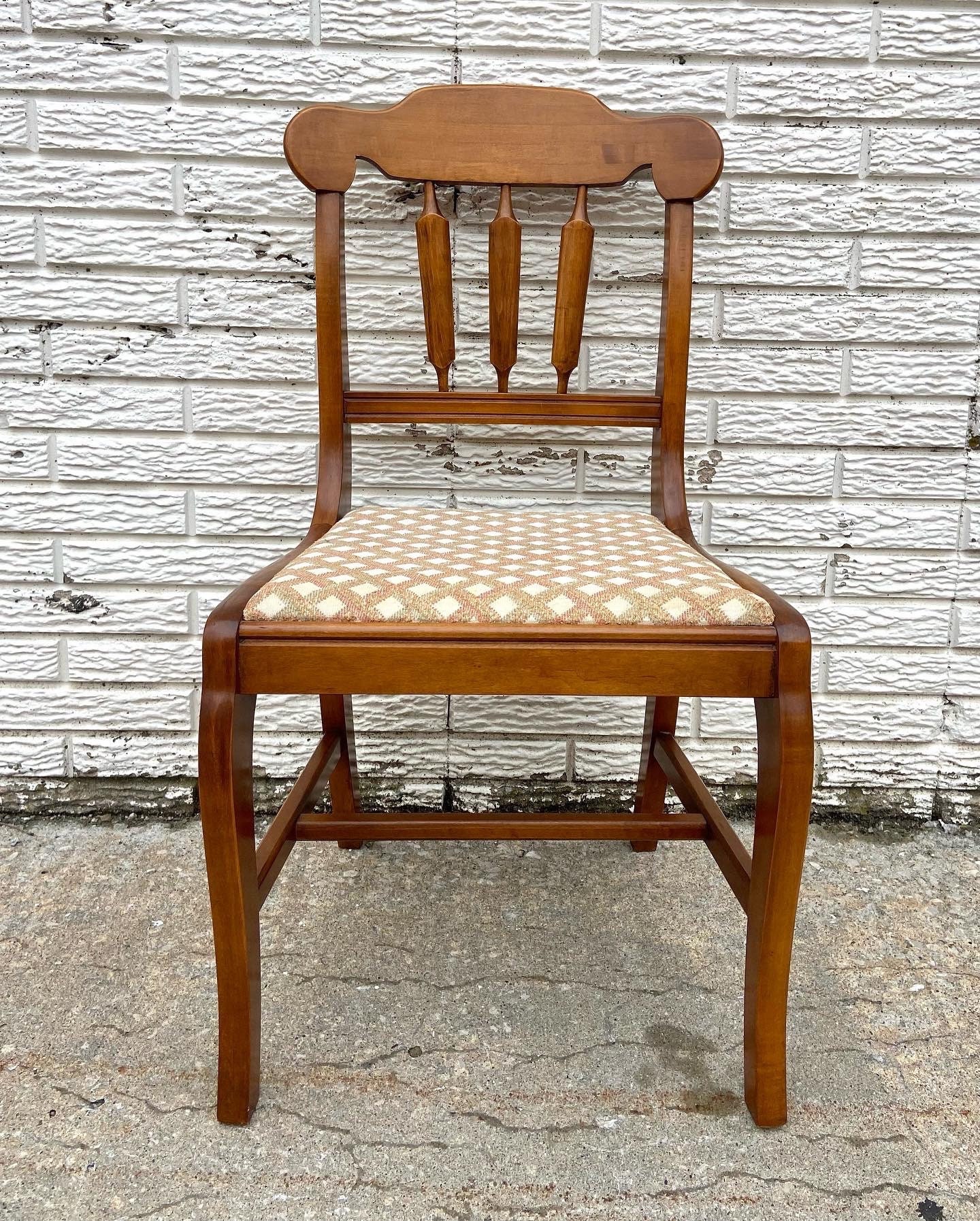 Vintage Solid Maple Arrow Back Dining Chair by Unique - Etsy