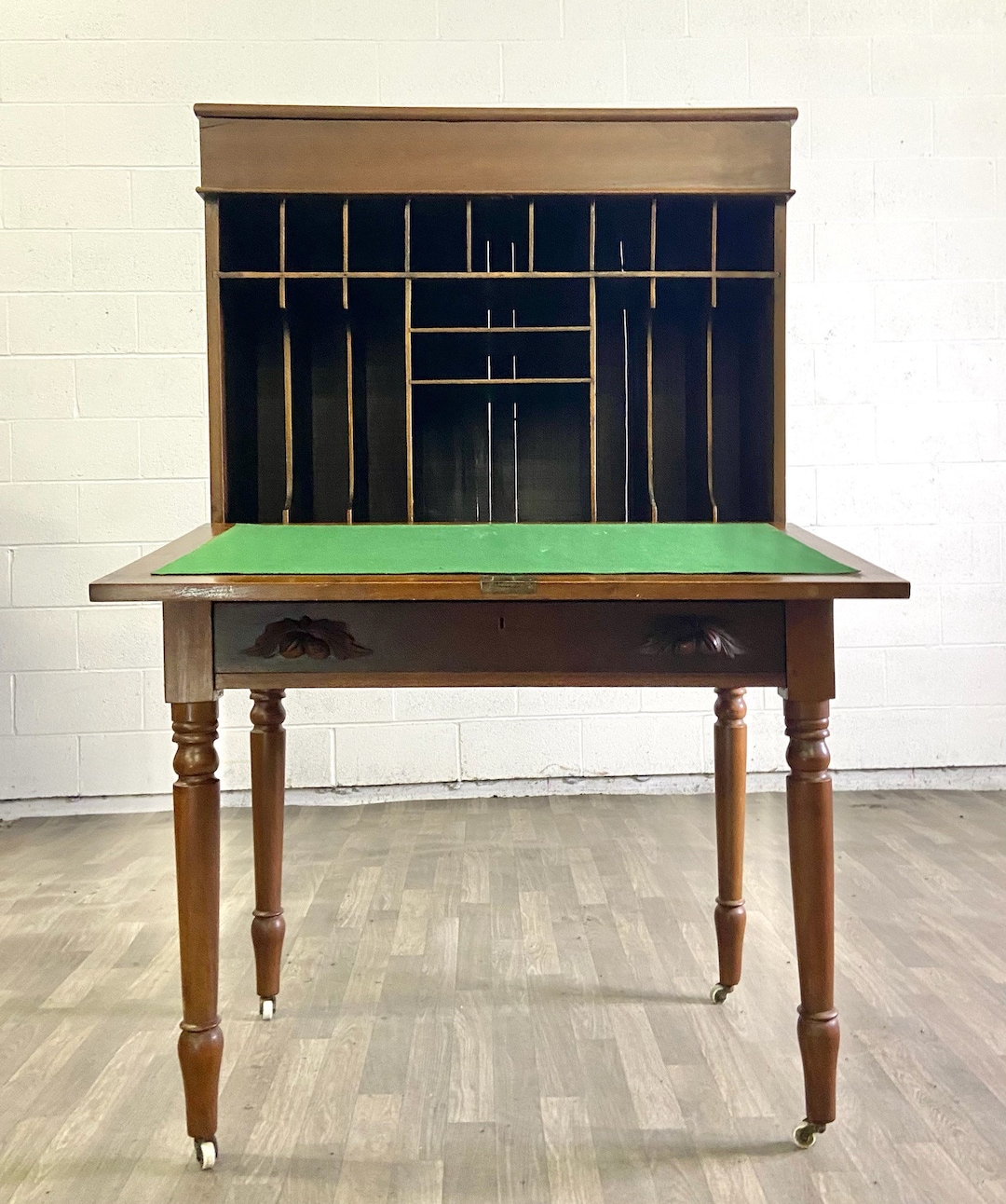 Rare Antique 1800s Victorian Style Fall Front Secretary Plantation ...