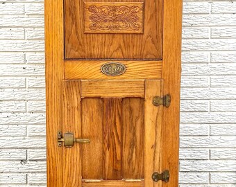 Antique Ice Box Oak - Etsy