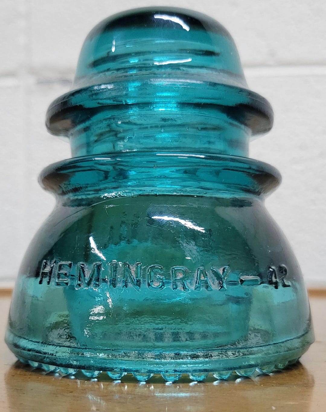 Vintage Hemingray 42 Aqua Glass Insulator - Etsy
